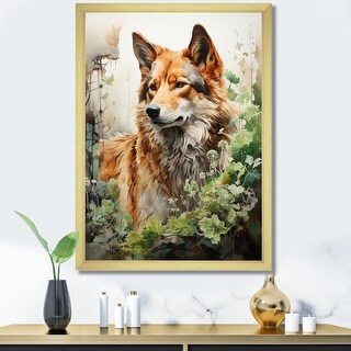 Designart "Wolf Whispers Of The Forest" Animals Wolf Framed Wall Art ...